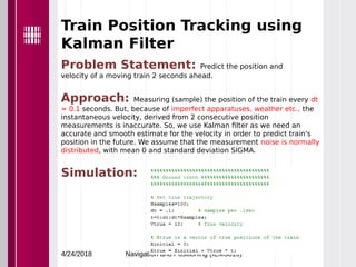 Kalman Filter Presentation | PDF