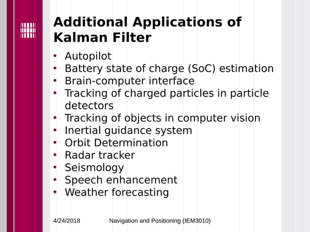Kalman Filter Presentation | PDF | Physics | Science