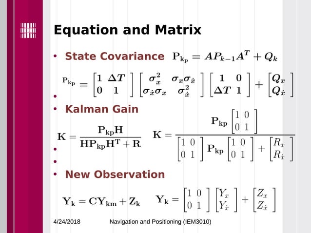 Kalman Filter Presentation | PDF | Physics | Science