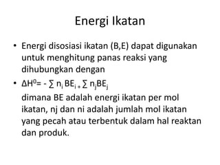 ppt Kalor reaksi, hukum hess dan energi ikatan | PPTX