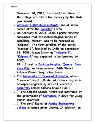 Kalpana chawla | DOCX
