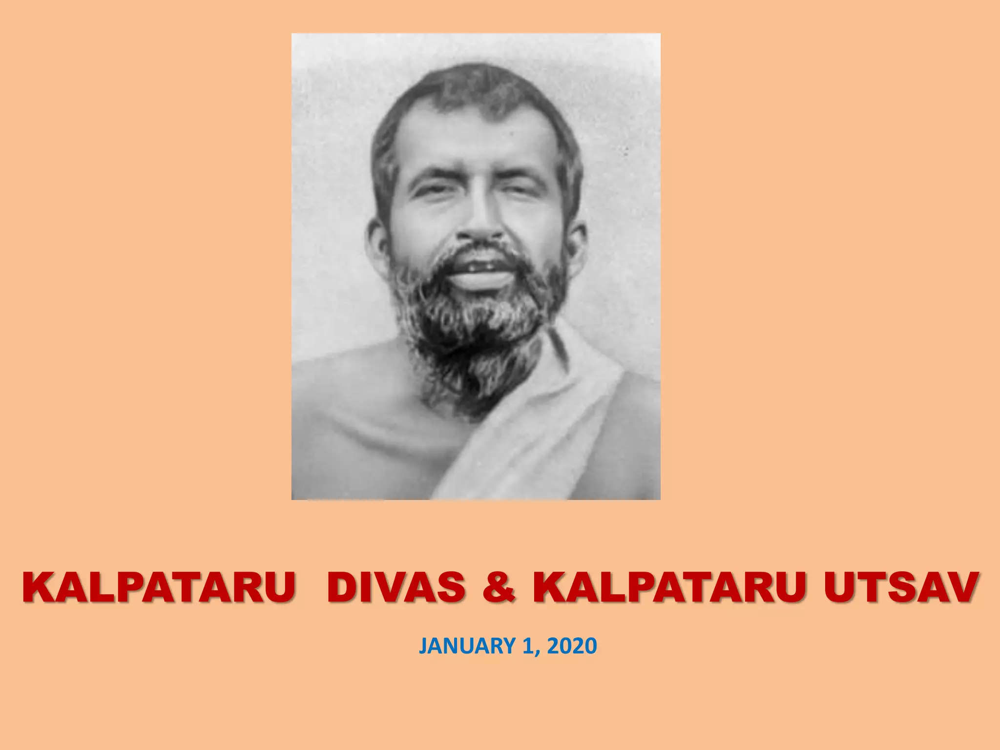 Kalpataru Diwas : The day of Sri RamaKrishna Paramhansa's Self ...