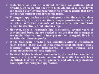 Transgenic for Bio Fortification | PPTX