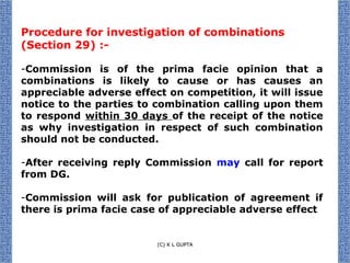 Role of Competition Commission of India in Governance of Combination | PPT