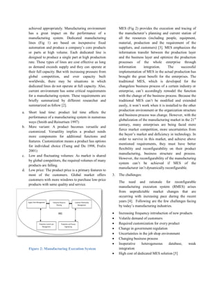 Reconfigurable Manufacturing Execution System_Literature Review | PDF