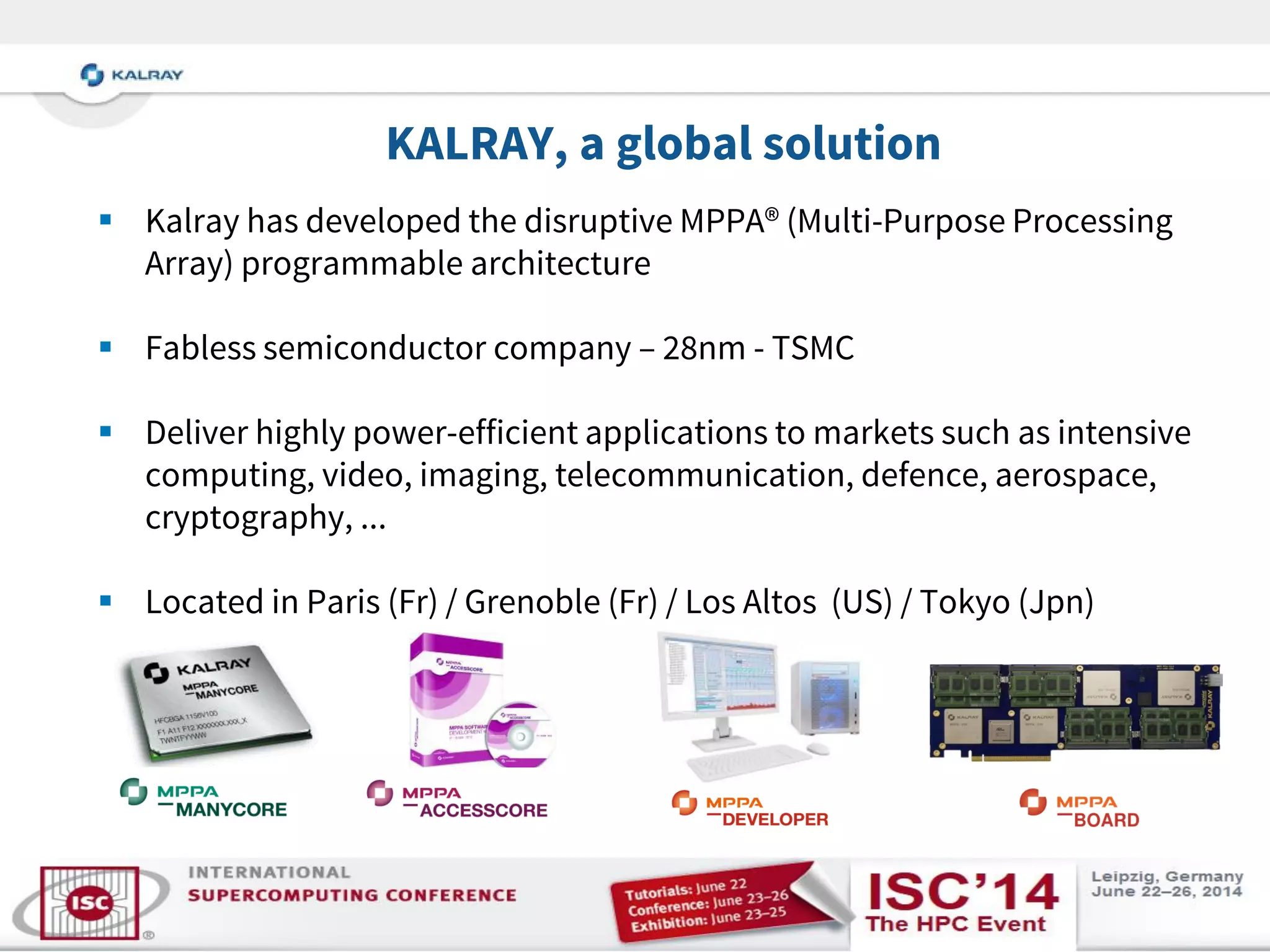 Kalray TURBOCARD2 @ ISC'14 | PDF