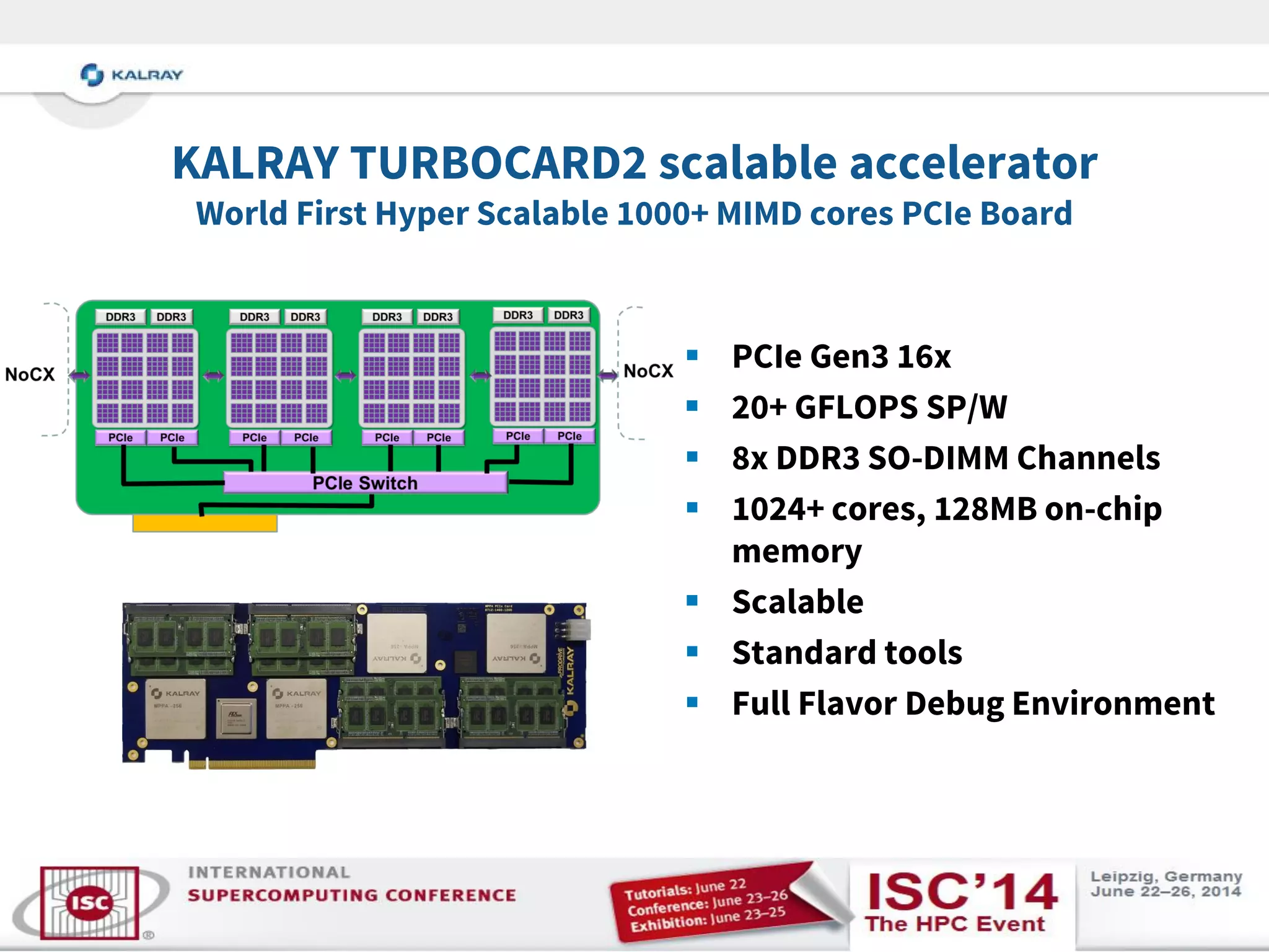 Kalray TURBOCARD2 @ ISC'14 | PDF