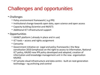 Open Research Data – the KALRO experience | PPT