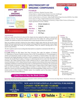 Kalsi p s spectroscopy of organic compounds 8 e | PDF