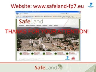 Landslide risk management issues in SafeLand | PPT