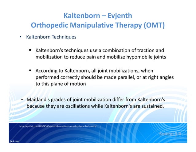 Kaltenborn manual mobilization srs | PDF | Death, Injury, or Military ...