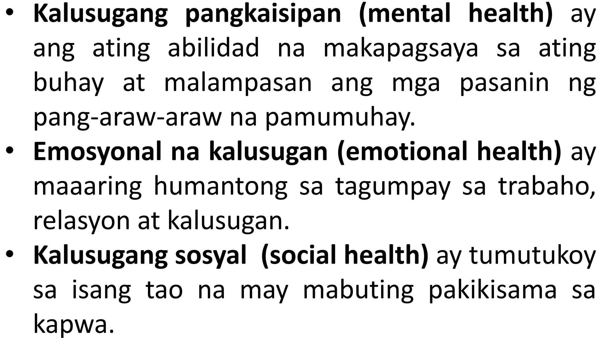 Kalusugang Pansarili - 11111111111111111111Health Grade 5 | PPTX