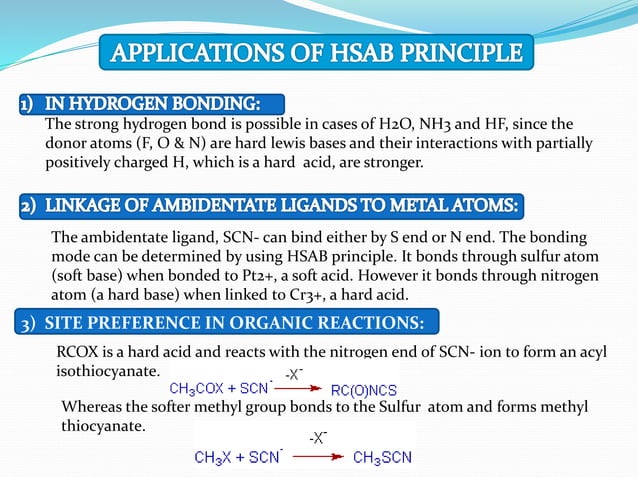hard and soft acid and bases | PPTX