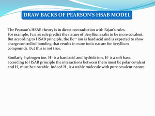 hard and soft acid and bases | PPTX