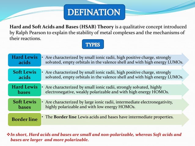 hard and soft acid and bases | PPTX