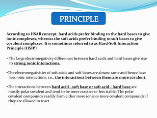 hard and soft acid and bases | PPTX