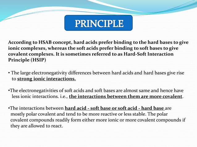 hard and soft acid and bases | PPTX