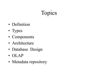 Data Warehouse | PPT