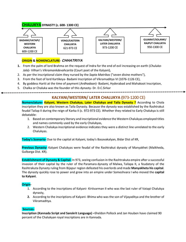 Chalukya of Kalyani Dynasty | PDF | Hinduism | Religion & Spirituality