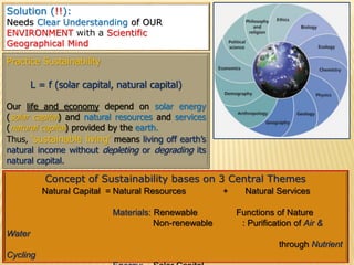 DEVELOPMENT VS ENVIRONMENT IN GEOGRAPHICAL FRAMEWORK | PPT