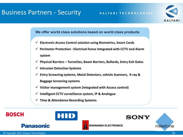 Kalyani technologies corporate presentation | PPT