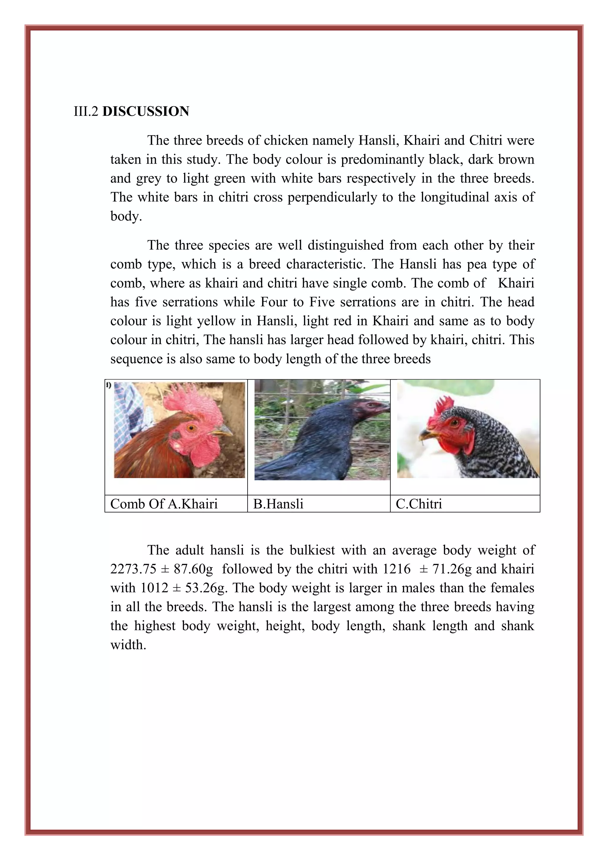 qualitative and quantitative traits of chicken | PDF
