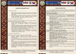 Kalyong Integrated School: History, Values, and Educational Framework ...