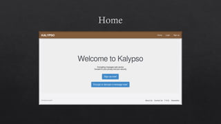 Kalypso: She who hides. Encryption and decryption web app. | PDF