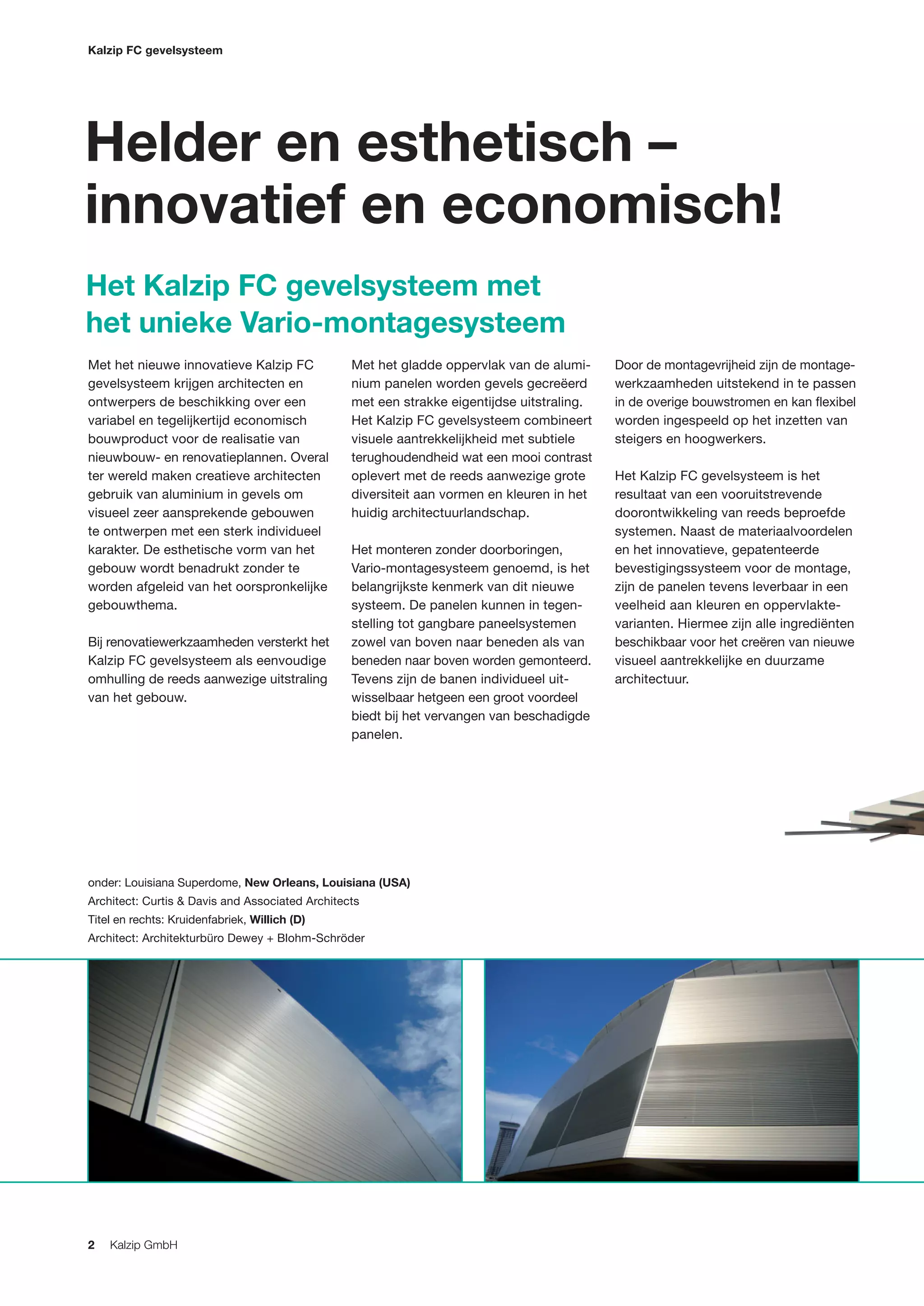 Kalzip Benelux - FC gevelsysteem | PDF