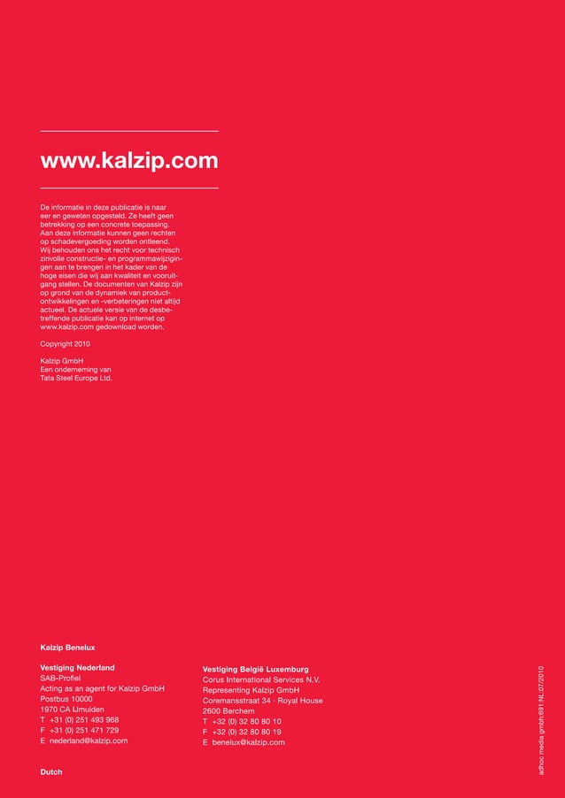 Kalzip Benelux - FC gevelsysteem | PDF