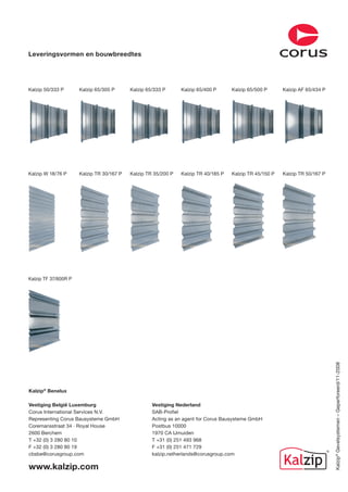 Kalzip Benelux - Geperforeerde gevelsystemen | PDF