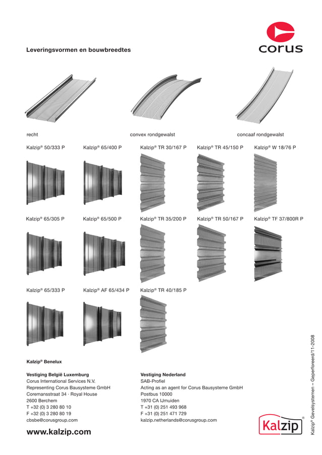 Kalzip Benelux - Geperforeerde gevelsystemen | PDF