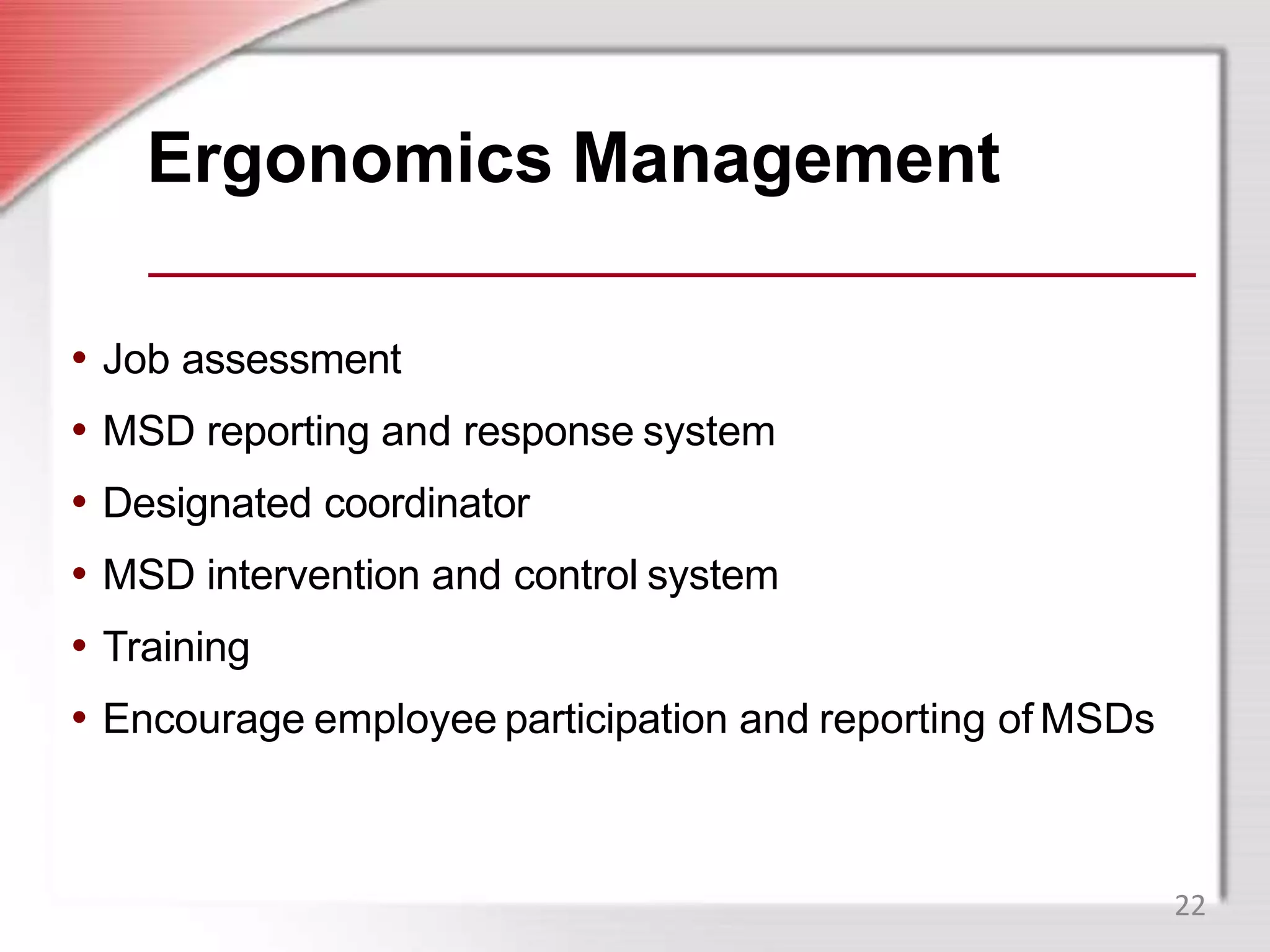 Introduction to Ergonomics | PPSX