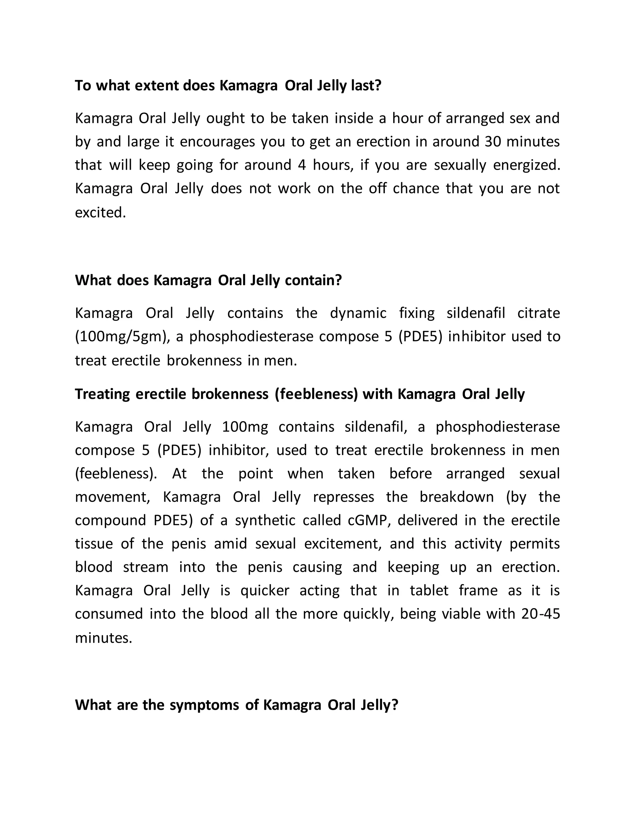 Kamagra oral jelly | PDF