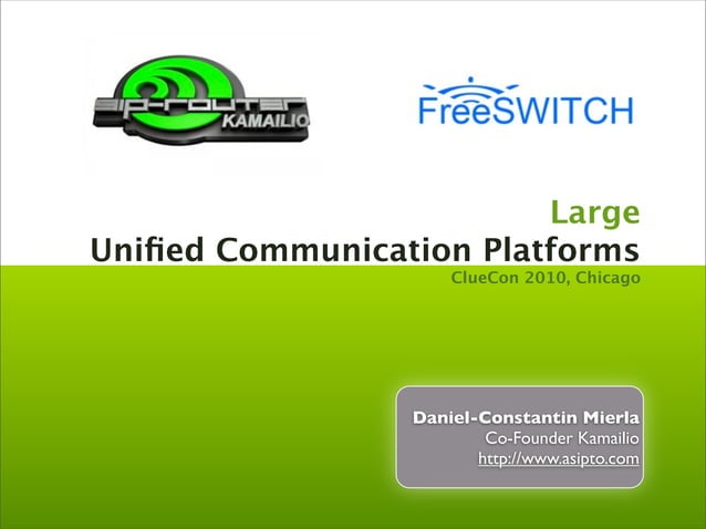 Kamailio - Large Unified Communication Platforms | PPT