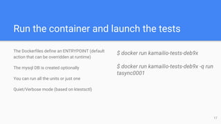 Kamailio World 2018 - Workshop: kamailio-tests | PDF | Operating ...