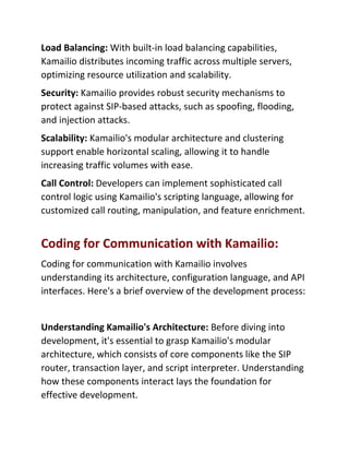 Exploring Kamailio Development: Coding for Communication | DOCX