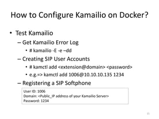 Kamailio on Docker | PPT