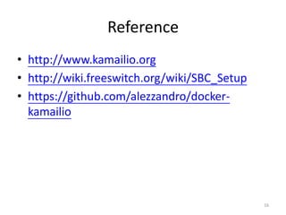 Kamailio on Docker | PPT