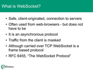 Kamailio World 2013 - SIP and MSRP over WebSocket | PPT