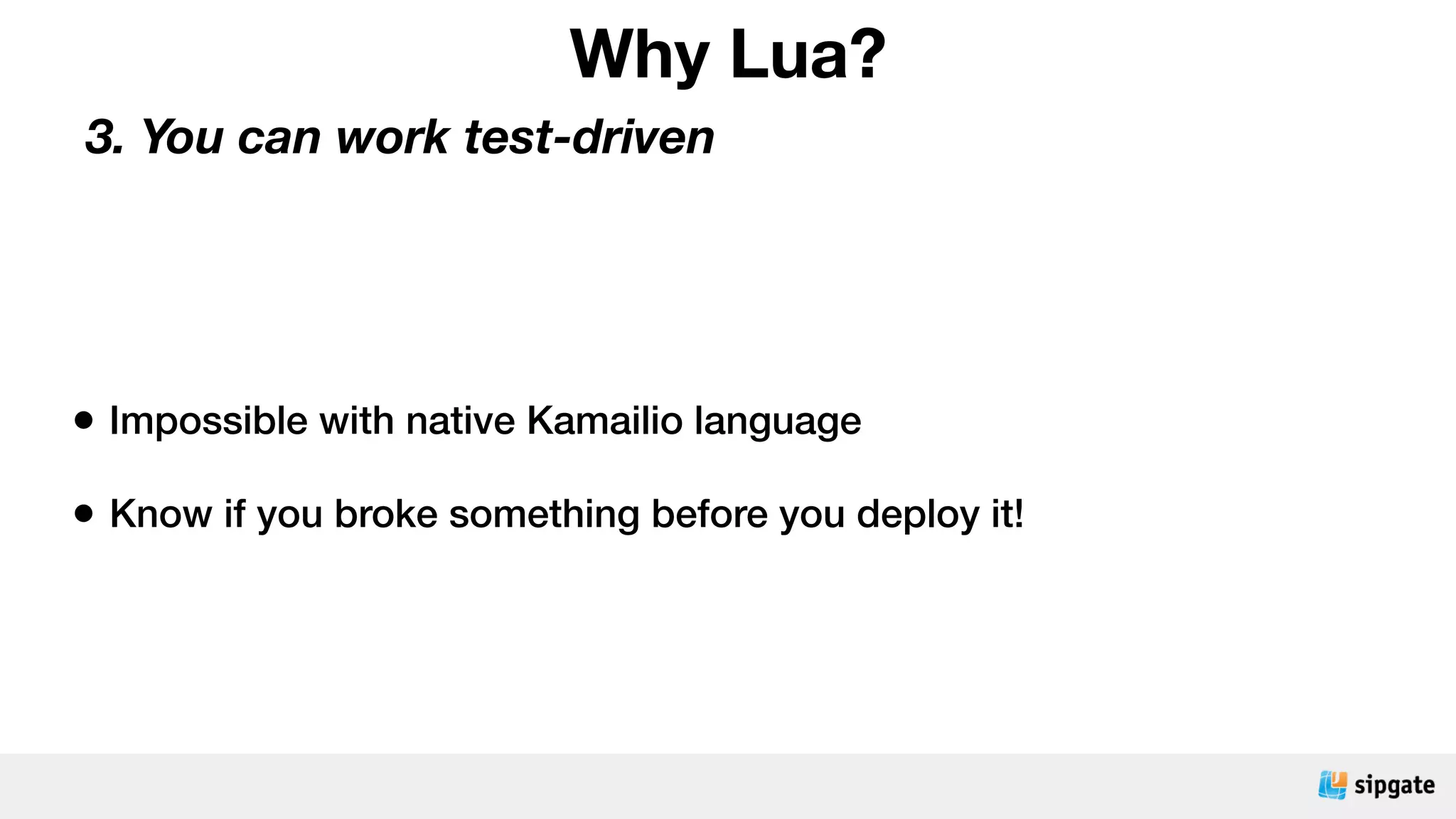 Kamailioworld 2018 Modular And Test Driven Sip Routing With Lua Ppt