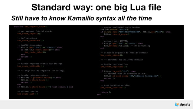 Kamailioworld 2018 Modular And Test Driven Sip Routing With Lua Ppt