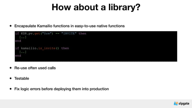 Kamailioworld 2018 Modular And Test Driven Sip Routing With Lua Ppt