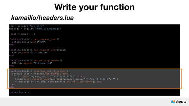 Kamailioworld 2018 - Modular and test driven SIP Routing with Lua | PPT