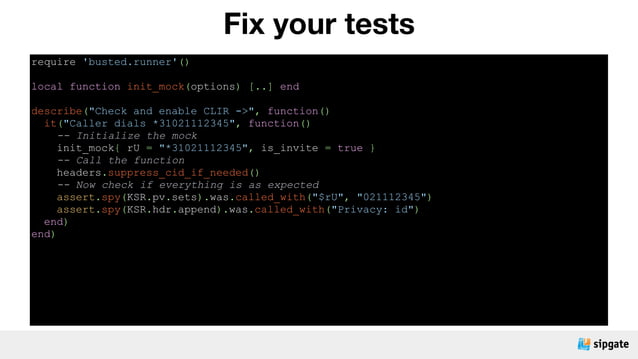 Kamailioworld 2018 Modular And Test Driven Sip Routing With Lua Ppt