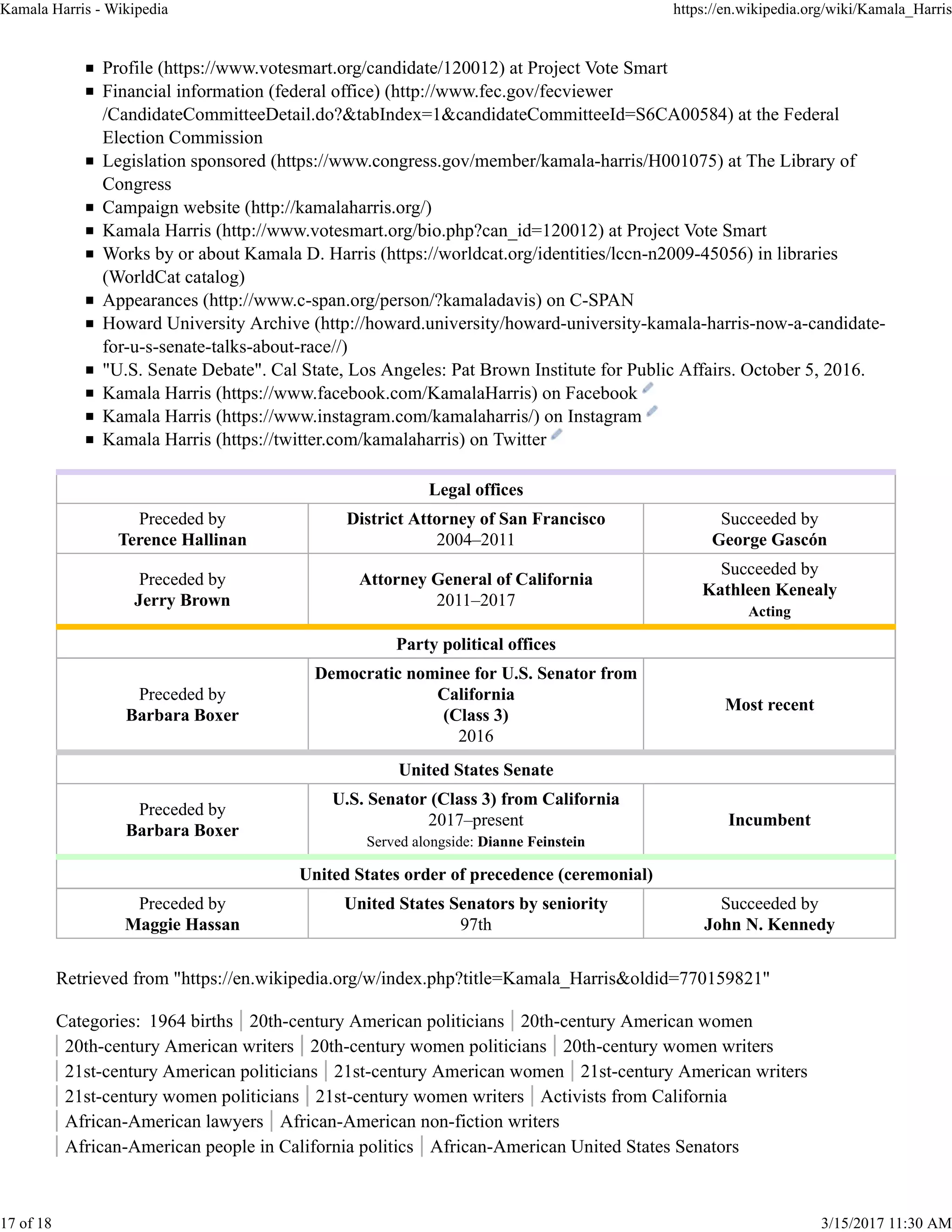 Kamala harris wikipedia (highlighted) | PDF