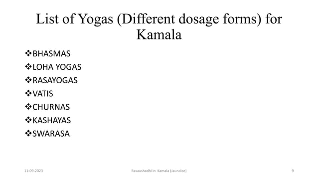 Rasaushadhi in kamala | PPTX