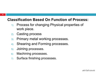 Classification of manufacturing process | PPTX