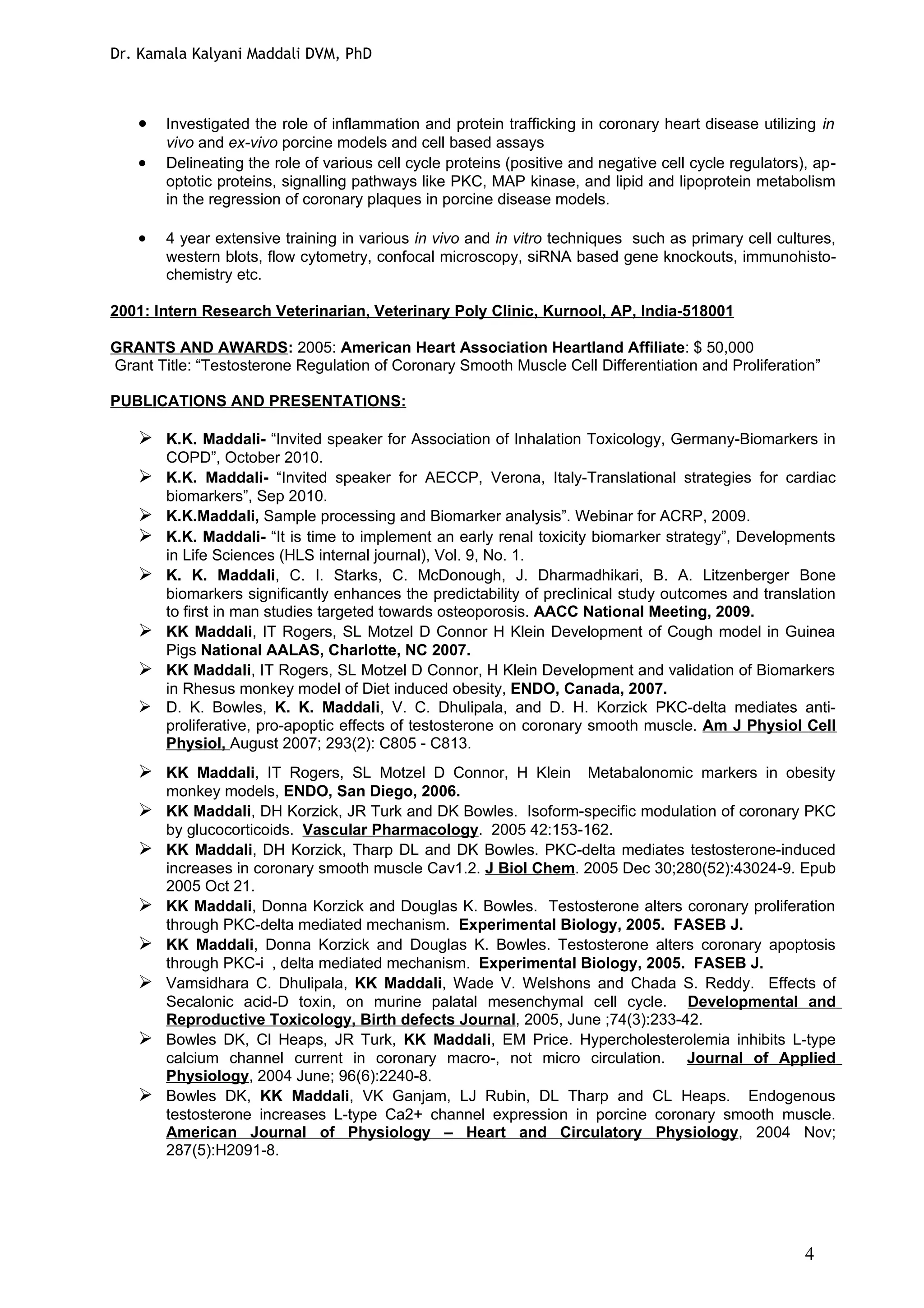 Kamala Maddali Cv2011 | DOC