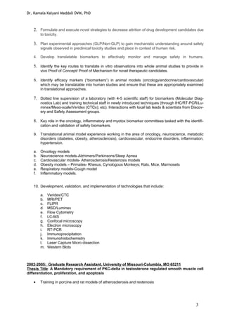 Kamala Maddali Cv2011 | PDF